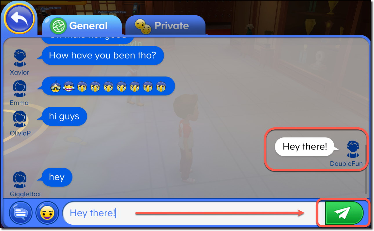 Chatting with Other Players – Adventure Academy