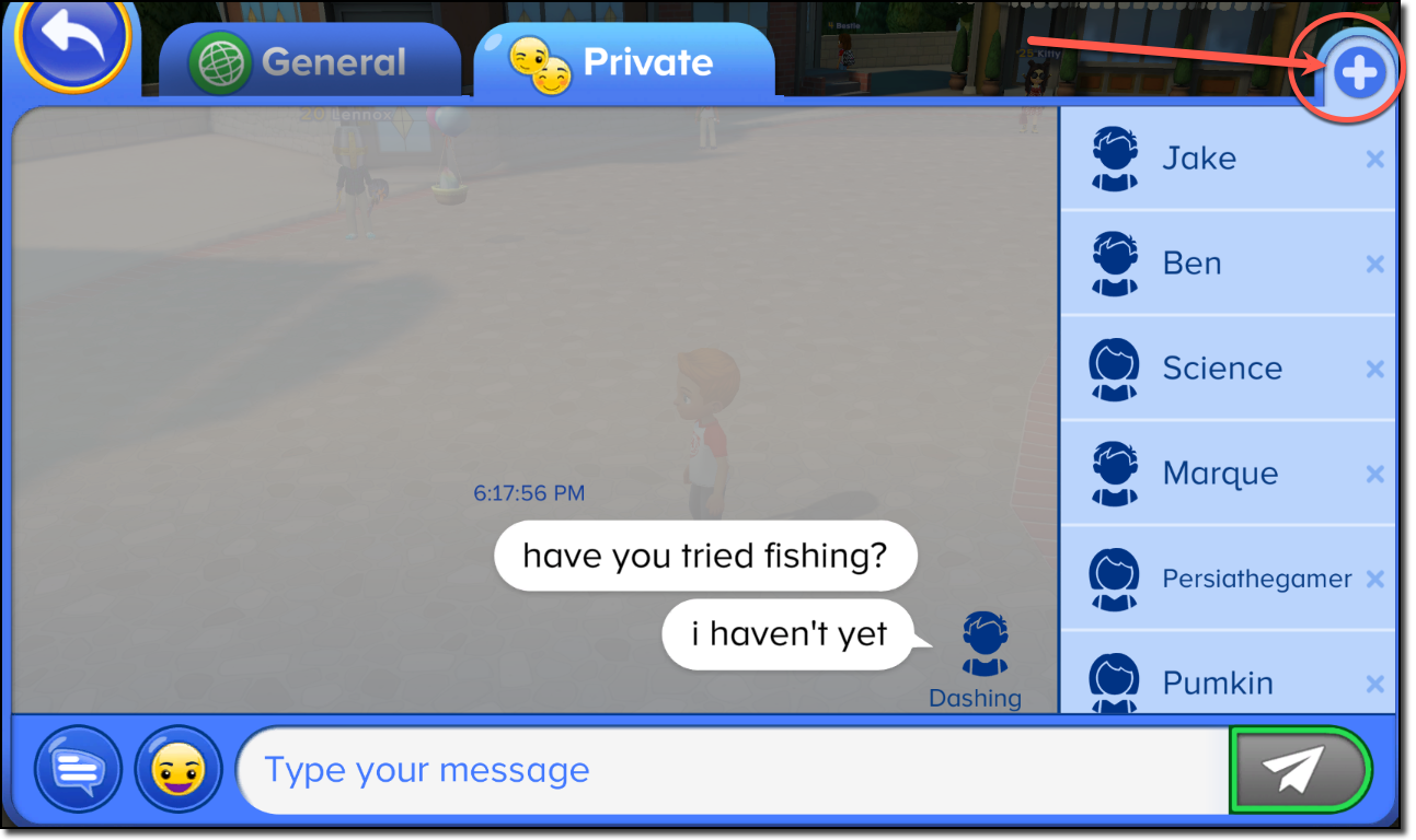 Chatting with Other Players – Adventure Academy