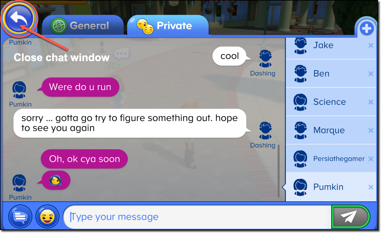 Chatting with Other Players – Adventure Academy